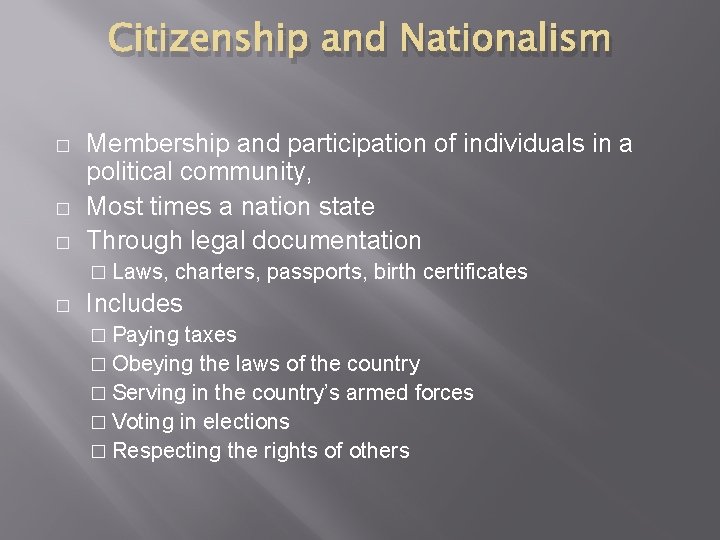 UNDERSTANDING NATIONALISM Chapter 1 Understandings of Nation and