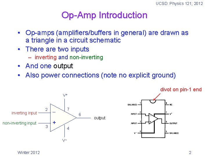 Operational Amplifiers Magic Rules Application Examples UCSD Physics