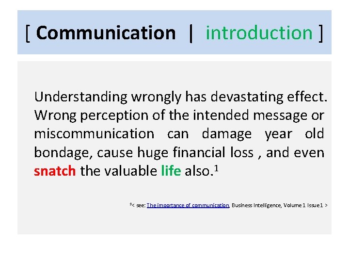 Skill Development Series Business Intelligence COMMUNICATION importance ...