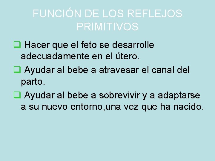 REFLEJOS PRIMITIVOS Y APRENDIZAJE Reflejos Primitivos Reflejo Tnico