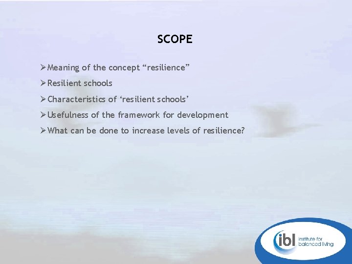 BUILDING RESILIENT SCHOOLS A FRAMEWORK FOR SCHOOL LEADERSHIP