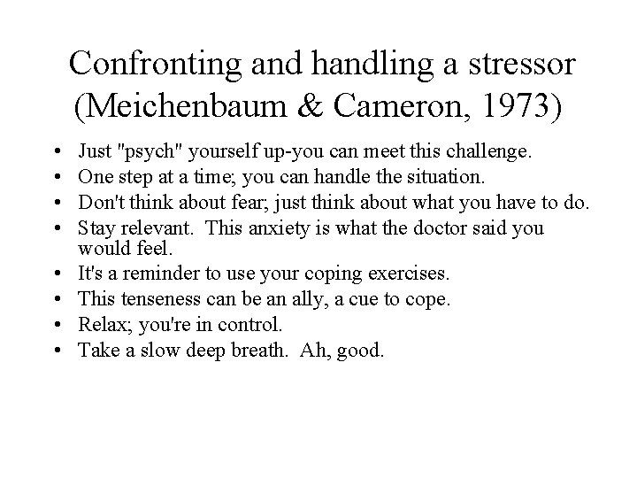 Stress Inoculation Training Stress Inoculation Training Rationale ...