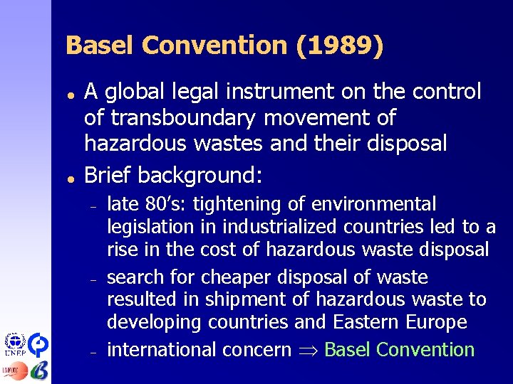 Basel Convention on the Control of Transboundary Movement