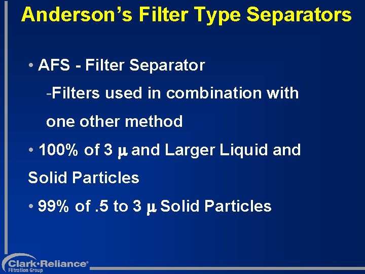 ANDERSON SEPARATOR ENGINEERED PRODUCTS Product Overview Engineered ...
