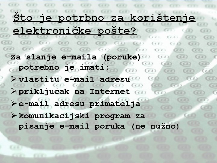 Uredsko poslovanje Email poslovne komunikacije Barbara Andabak Vojislav