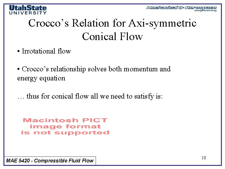 Section 11 Lecture 2 Analysis of Supersonic Conical
