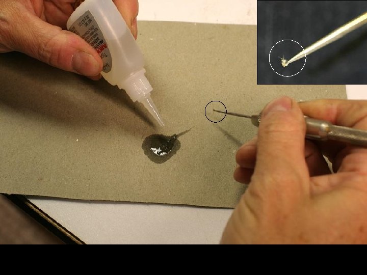 The use of cyanoacrylates and Butvar B76 polyvinyl