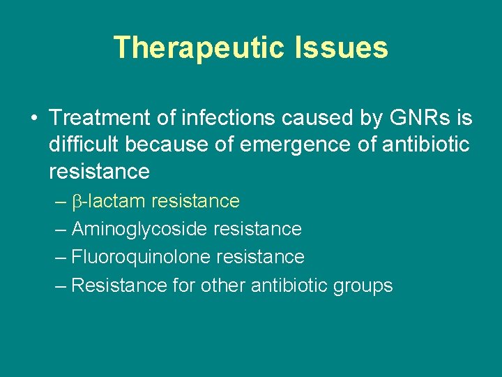 New Resistance in Gram Negative Rods GNRs Baha