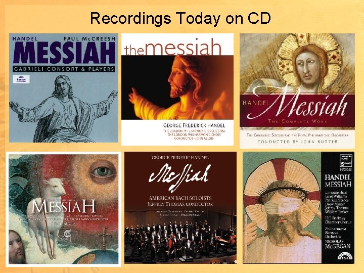 George Frideric Handel Messiah as an Oratorio by