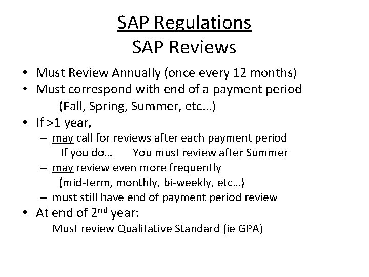 Satisfactory Academic Progress Developing Academic Plans that Work