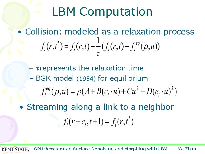 GPUAccelerated Surface Denoising and Morphing with LBM Scheme