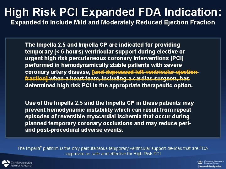 Hemodynamic Talk New Mechanical Circulatory Support for High