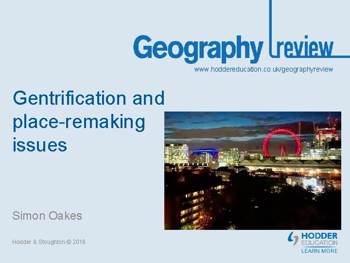 www hoddereducation co ukgeographyreview Gentrification and ...