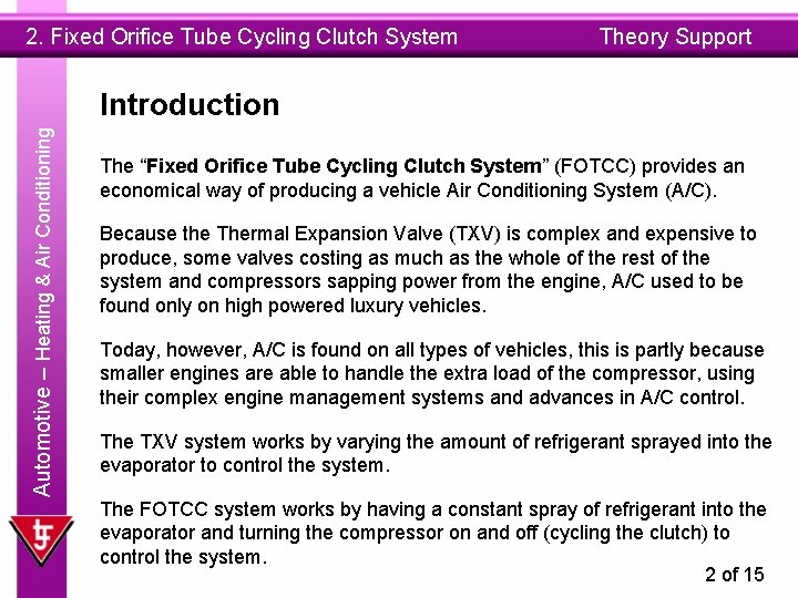 Automotive Heating Air Conditioning 2 Fixed Orifice Tube