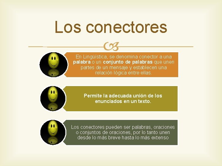 CONECTORES GRAMATICALES Los conectores En Lingstica se denomina