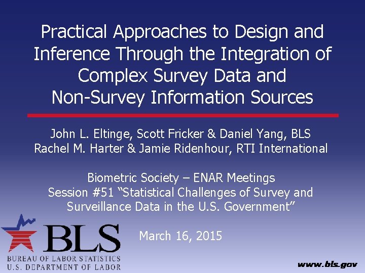 Practical Approaches to Design and Inference Through the