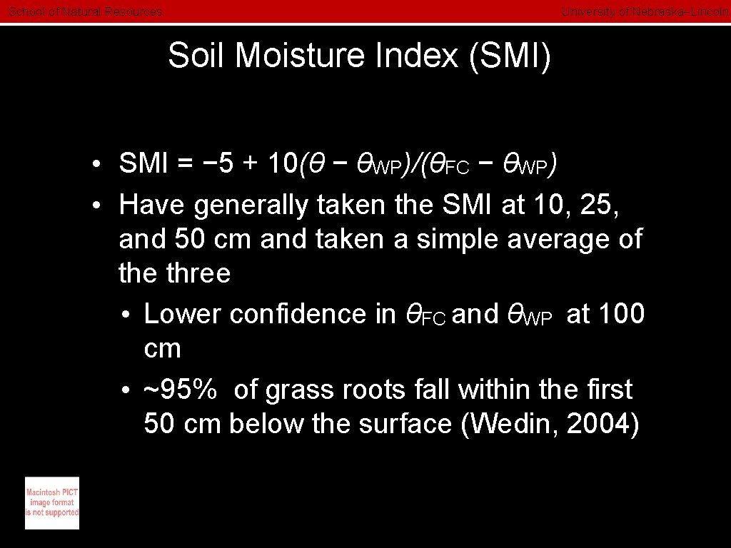 School of Natural Resources University of NebraskaLincoln Soil