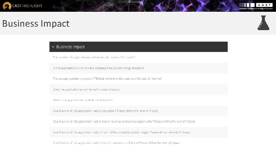 CAST Highlight METRICS METHODOLOGY Risk Acceptance Model Indicators