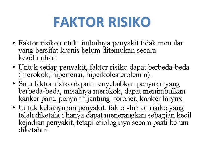 EPIDEMIOLOGI Oleh Ikrimah Nafilata PROGRAM STUDI D3 TEKNOLOGI