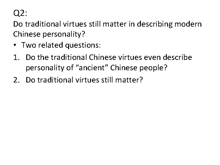 Chinese Personality Factors A Brief Introduction Hau Chyi