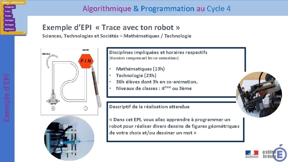 Algorithmique Programmation au Cycle 4 Enseignements Pratiques Interdisciplinaires