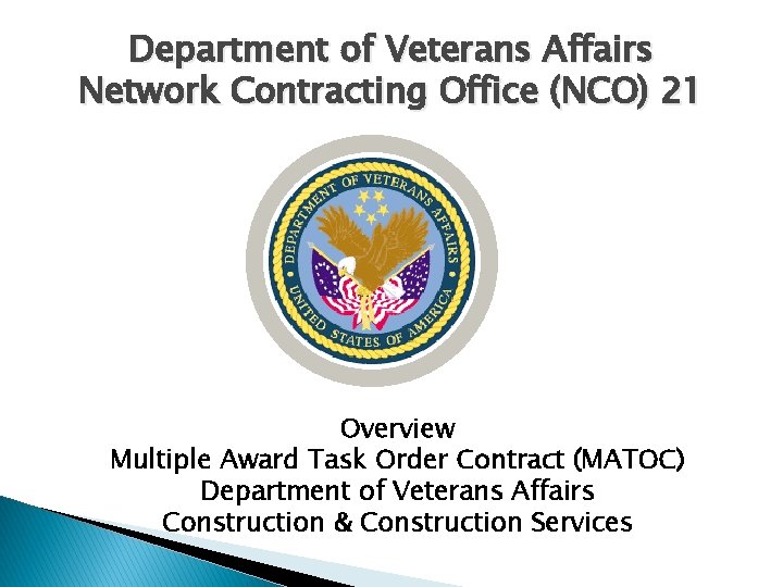 Department of Veterans Affairs Network Contracting Office NCO