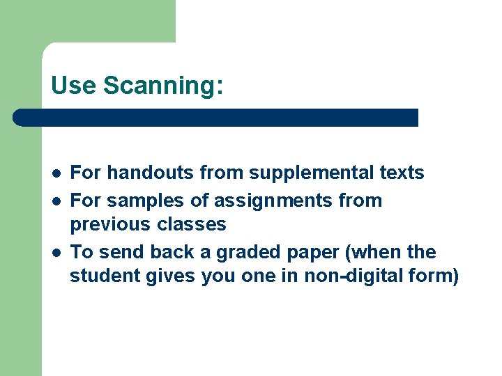 How to Have a Paperless Classroom SOME PRACTICAL