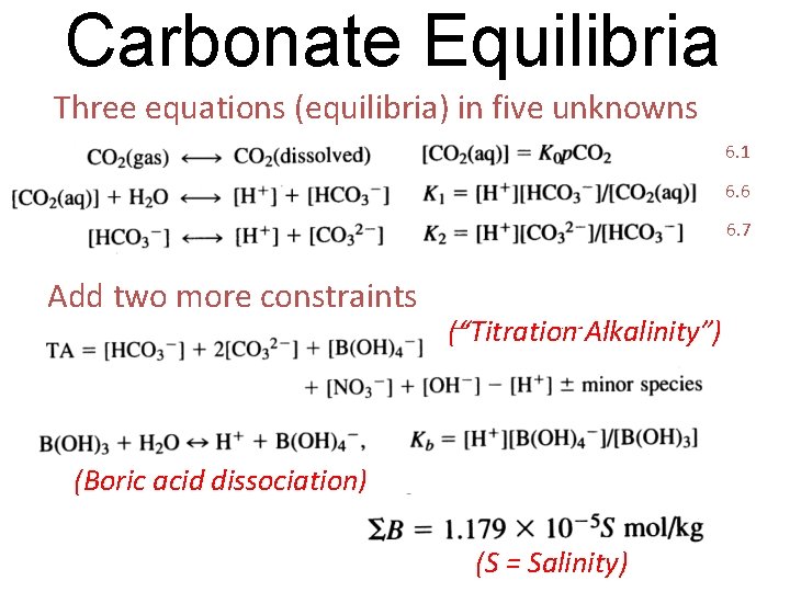 Carbonate Chemistry AirSea Gas Exchange and Ocean Acidification