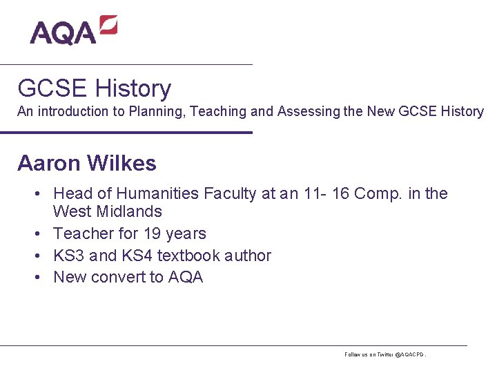 GCSE History An introduction to Planning Teaching and
