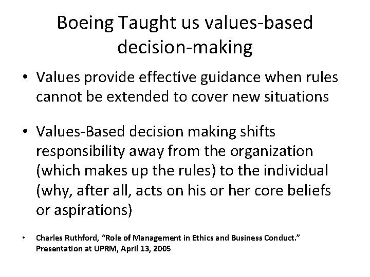 Preparing a Statement of Values The UPRMADEM Experience