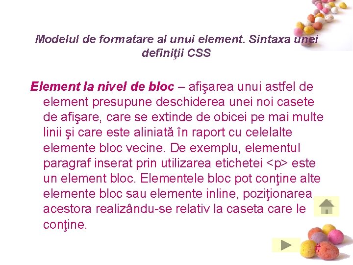 Limbajul CSS Cascading Style Sheets foi de stiluri