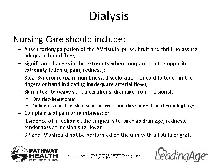 Dialysis Competency Staff Training Objectives Upon completion of