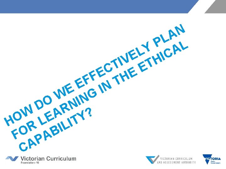 Introducing the Ethical Capability Understanding the Victorian Curriculum