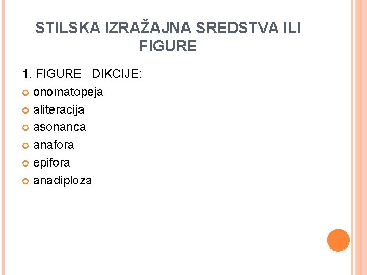 KNJIEVNOST PONAVLJANJE KNJIEVNOST umjetnost rijei po obliku u