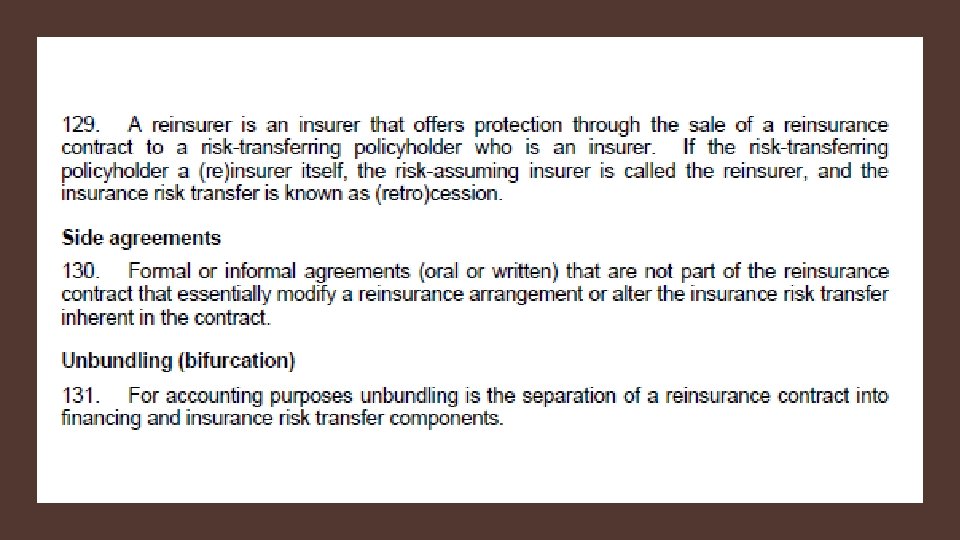 Finite Risk Reinsurance Yas Suttakulpiboon Agenda History of