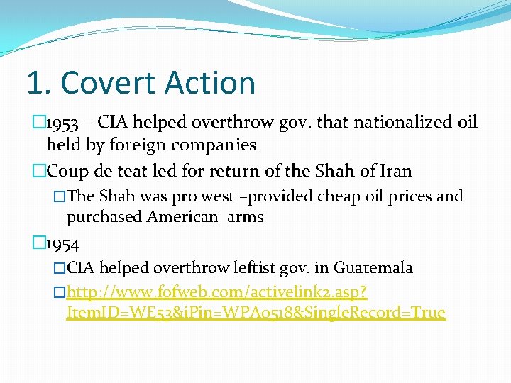 The Eisenhower Chapter 27 AMSCO Part I Notes