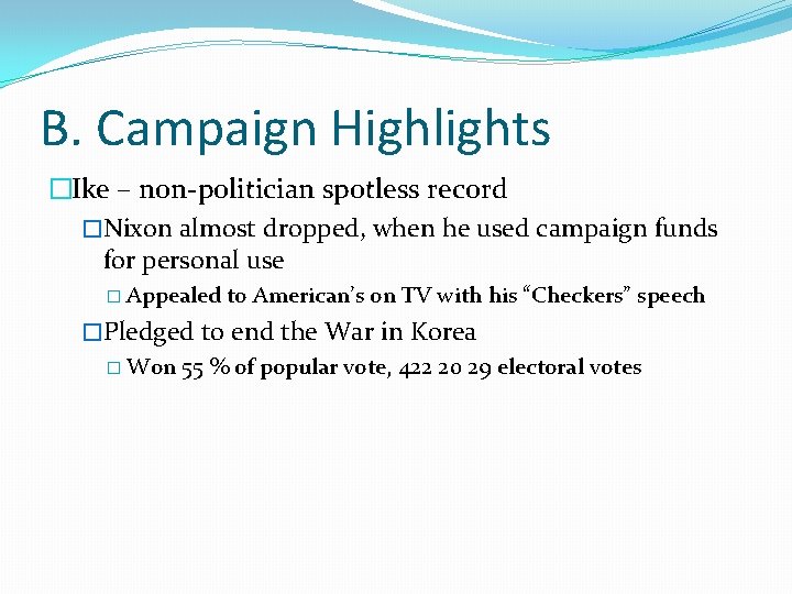 The Eisenhower Chapter 27 AMSCO Part I Notes