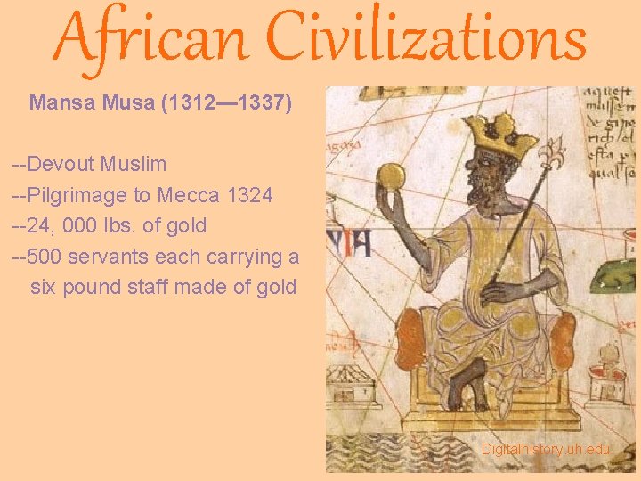 African Civilizations Ghana Mali Songhai and East Africa