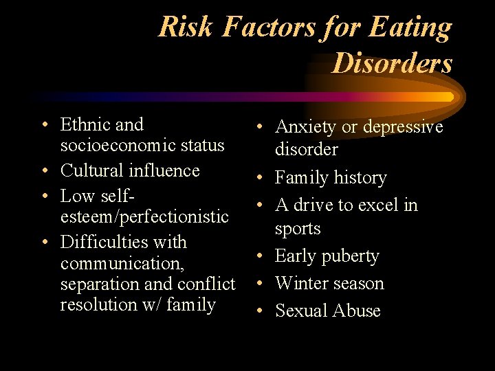 Eating Disorders in Teens Maj Anisha Abraham MD
