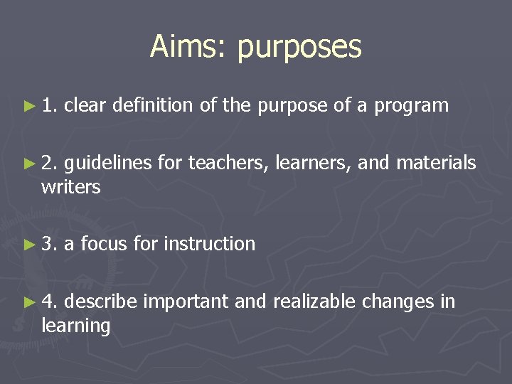 Planning Goals and Learning Outcomes Professor Mavis 9610005