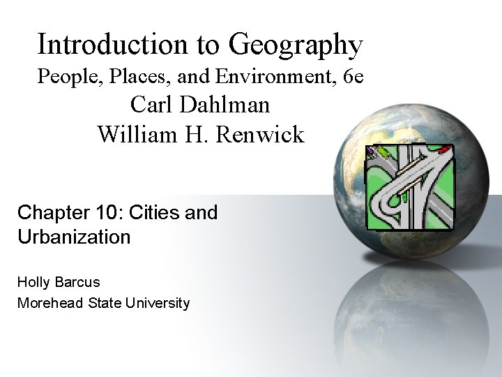 Introduction to Geography People Places and Environment 6