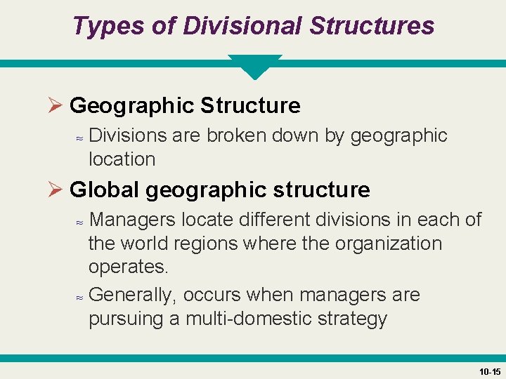 Chapter Ten Managing Organizational Structure and Culture Mc