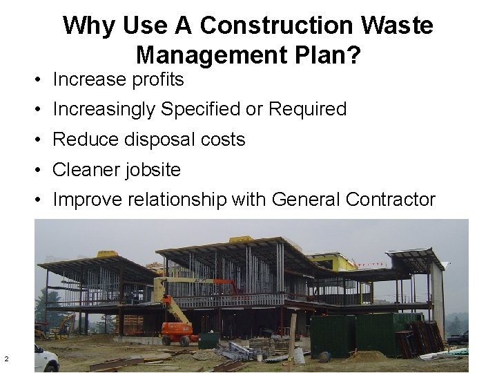 SETTING UP A CONSTRUCTION WASTE MANAGEMENT PLAN Martin