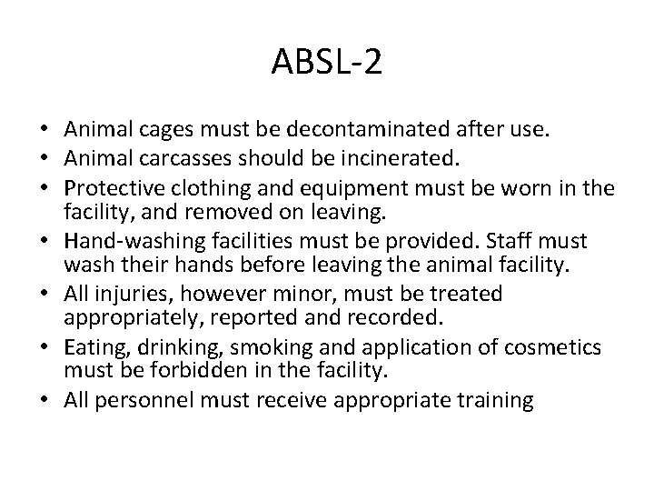 Laboratory Animal Facilities Introduction Those who use animals