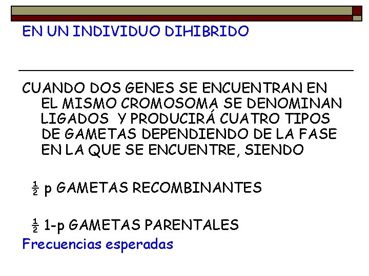 LIGAMIENTO Y RECOMBINACIN TEORA CROMOSMICA DE LA HERENCIA