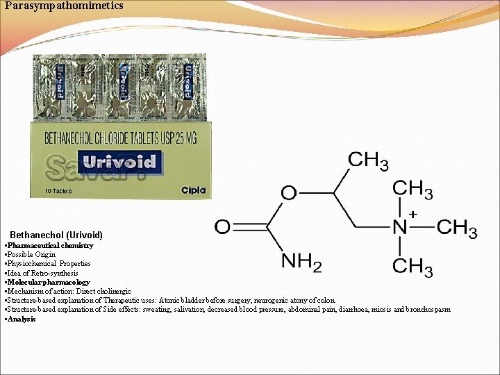 Introduction of Parasympathomimetics Acetylcholine biosynthesis ...
