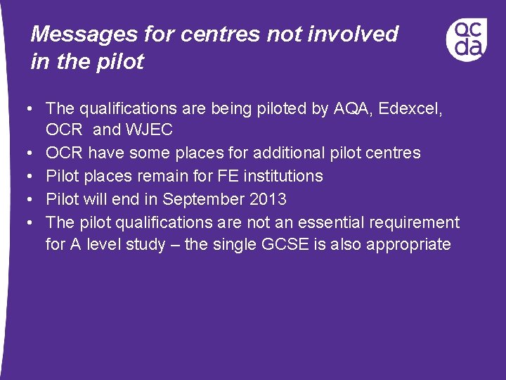 GCSE mathematics linked pair pilot qualifications presentation November