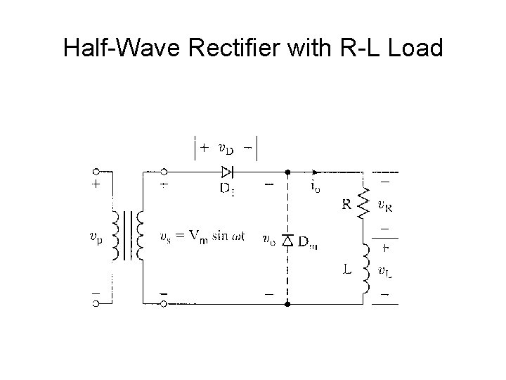 SinglePhase HalfWave Rectifier Waveforms SinglePhase HalfWave Rectifier ...