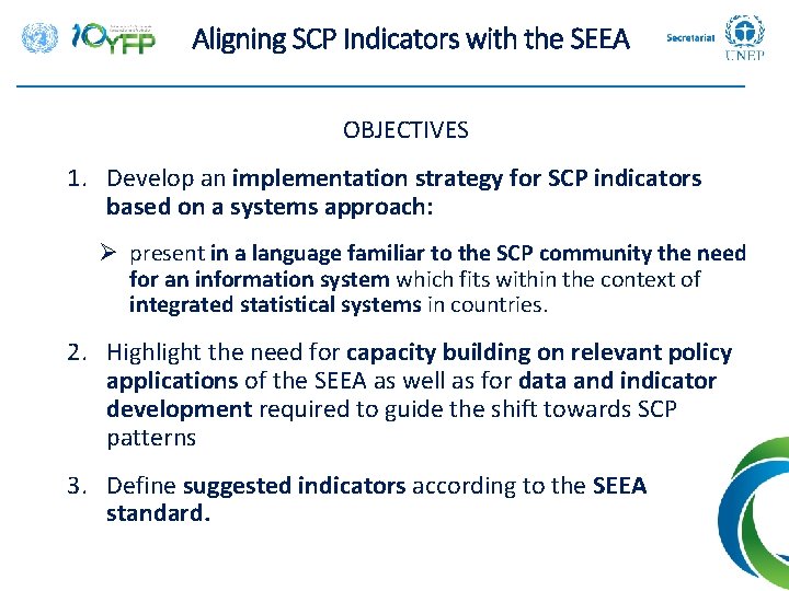Sustainable Consumption and Production SCP indicators for the
