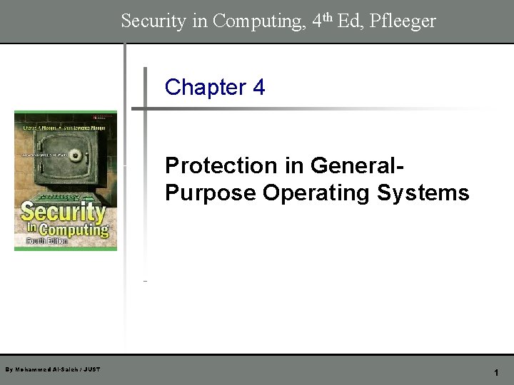 Security in Computing 4 th Ed Pfleeger Chapter